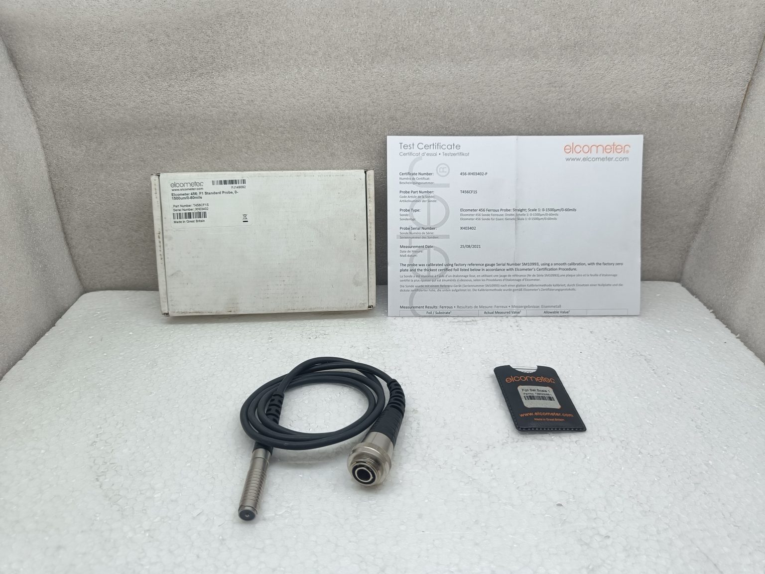 Elcometer T456CF1S Thickness Gauge Probe A456 F1 0-1500UM-0-60MILS ...